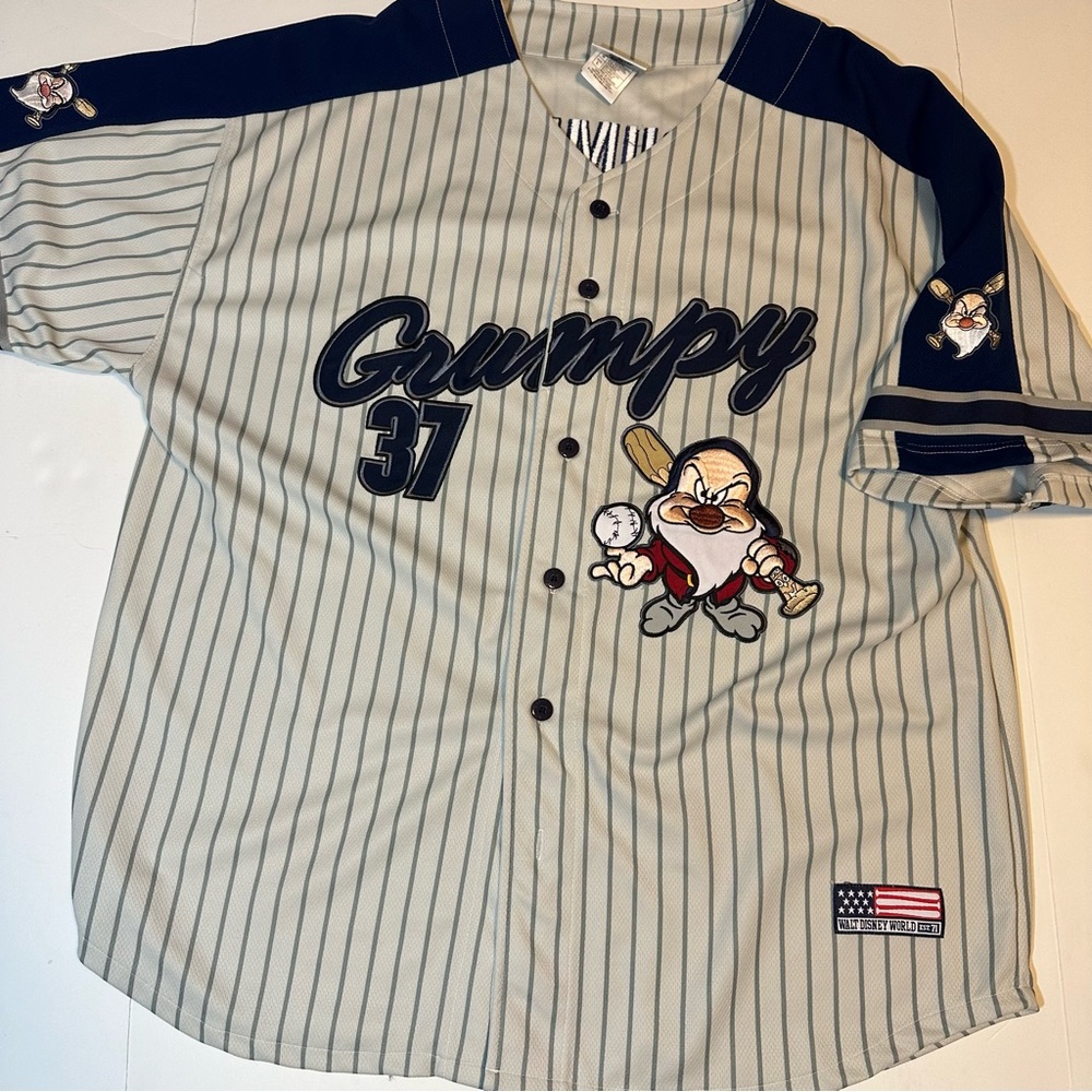 Vtg 90s Disney Grumpy Baseball Jersey - Gem